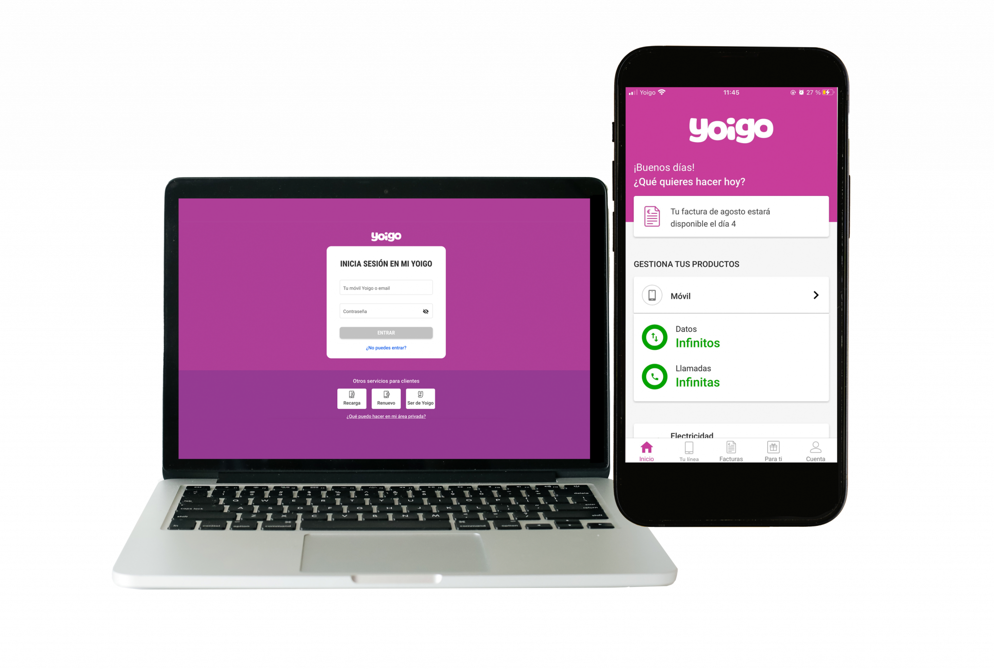 Yoigo – Web y app corporativa – AVANTGARDE IT : servicios desarrollo de ...